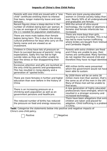 China Population Control | Teaching Resources