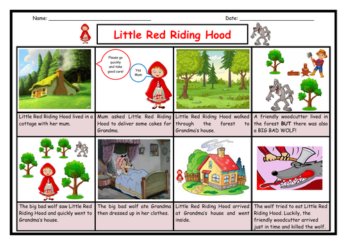 Little Red Riding Hood Storyboard | Teaching Resources