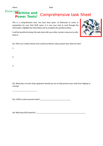 Power and Machine Tools | Teaching Resources