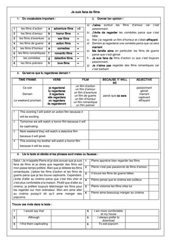 French Film, Cinema & Opinions GCSE | Teaching Resources