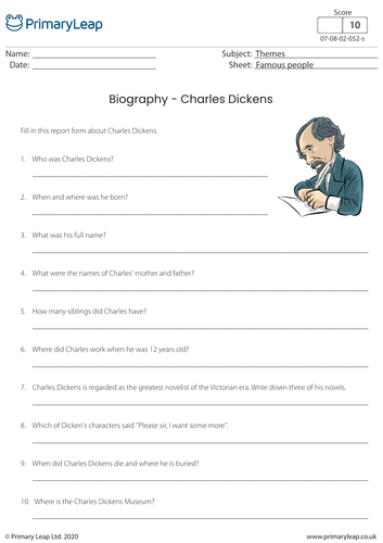 Biography - Charles Dickens | Teaching Resources