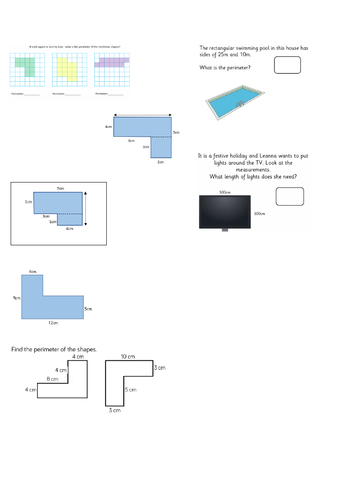 Perimeter of rectilinear shapes | Teaching Resources