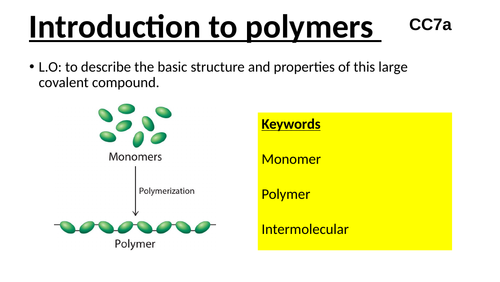 Edexcel introduction to polymers | Teaching Resources