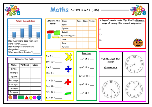 Yr 2 Expected Standard Math Activity Mat | Teaching Resources