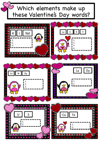 Valentine's Day Chemistry Elements of the Periodic Table | Teaching ...