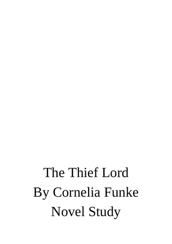 The Thief Lord by Cornelia Funke Read and Respond | Teaching Resources