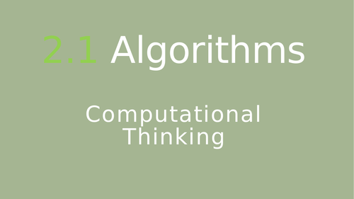 Computational Thinking | Teaching Resources Computational Thinking | Teaching Resources
