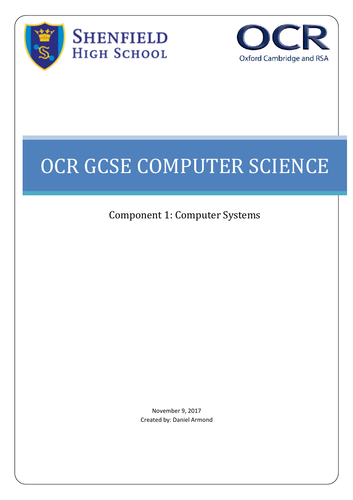 OCR GCSE Computer Science Component 1 | Teaching Resources