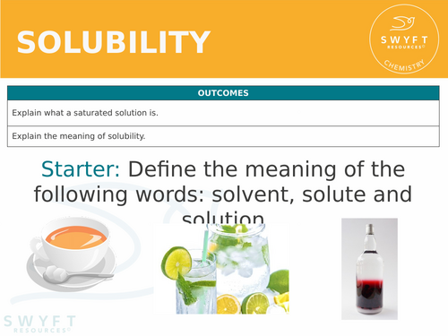 KS3 ~ Year 8 ~ Solubility | Teaching Resources