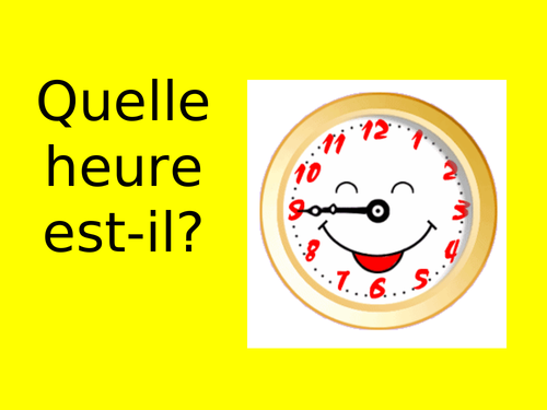 Game: Quelle heure est-il? | Teaching Resources