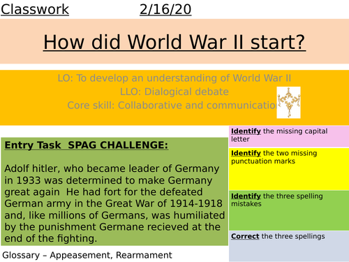 Causes of WWII World War Two | Teaching Resources Causes of WWII World War Two | Teaching Resources