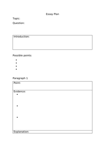 A level MFL Essay Plan | Teaching Resources