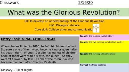 The Glorious Revolution | Teaching Resources