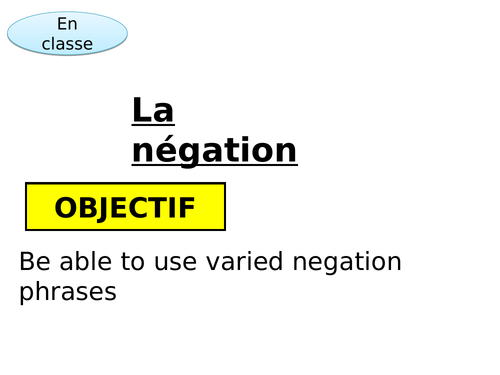 negation phrases in French | Teaching Resources