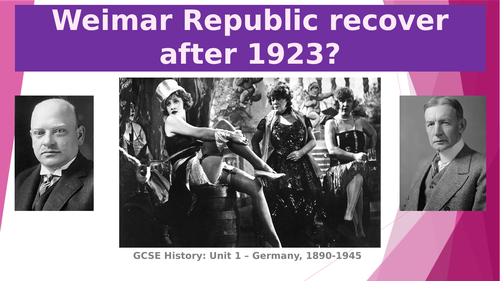 The Golden Age of the Weimar Republic 1924-29 | Teaching Resources