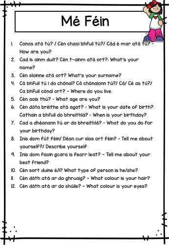 Secondary Irish gaelic resources