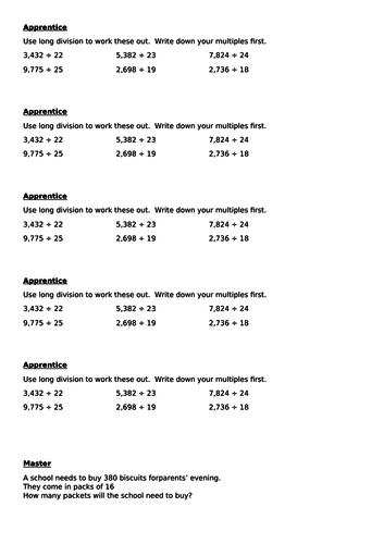 Year 6 Maths Mastery: Four Operations | Teaching Resources Year 6 Maths Mastery: Four Operations | Teaching Resources