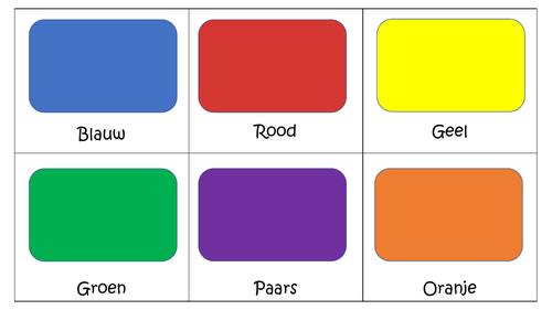 Kleuren flashcards Nederlands ( Dutch ) | Teaching Resources