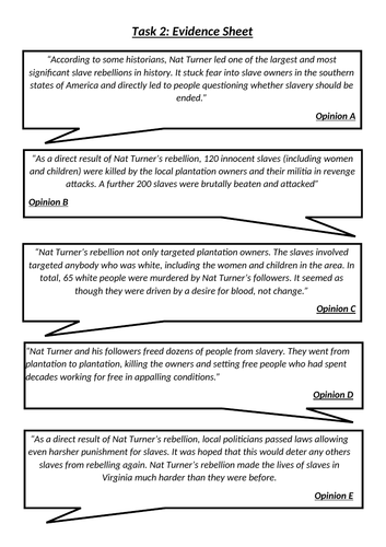 KS3 History: Slave Resistance | Teaching Resources