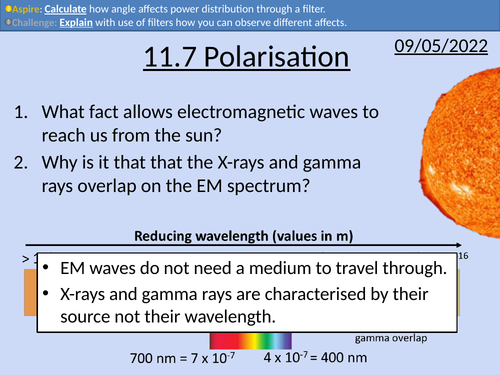 OCR AS level Physics: Polarisation | Teaching Resources