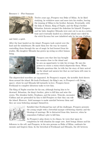 The Tempest (For Key Stage 3) - PowerPoints and Resources Only ...