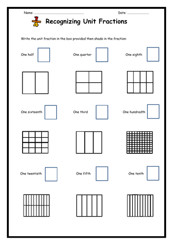 Unit Fractions (2-page booklet) | Teaching Resources