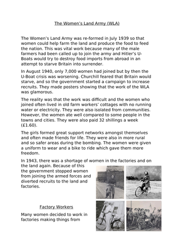 Women in WW2 | Teaching Resources