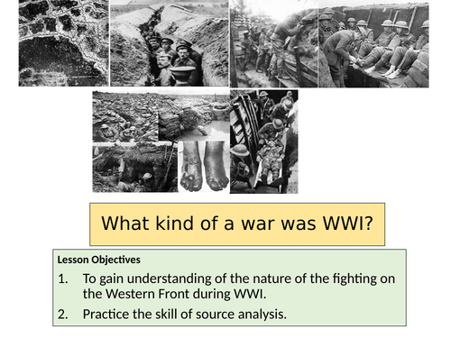 Lesson 2-What kind of a war was WWI? | Teaching Resources