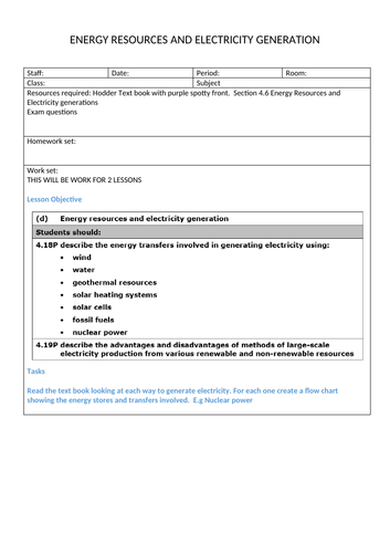 Remote Learning Electricity Generation and Energy Resources needs a ...