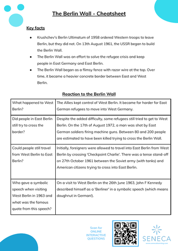 Berlin Wall Worksheet