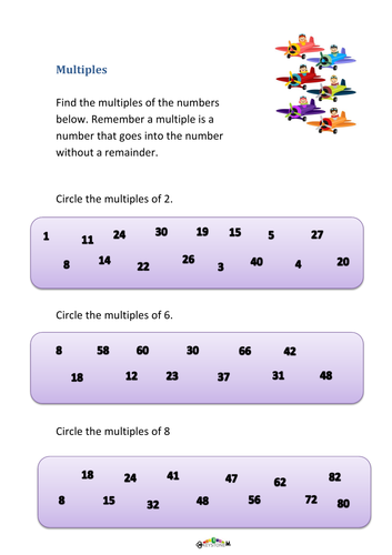 Multiples- maths ages 8-9 year 5 | Teaching Resources