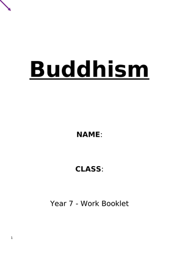 Buddhism Workbook KS3 | Teaching Resources