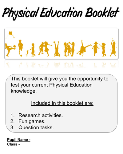 Physical Education Activity Booklet | Teaching Resources