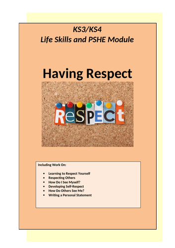 Respect - An extensive module of work for KS3 or KS4 | Teaching Resources