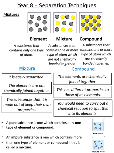 Home Learning Pack ~ KS3 ~ Year 8 ~ Separation Techniques | Teaching ... Home Learning Pack ~ KS3 ~ Year 8 ~ Separation Techniques | Teaching ...