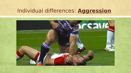 OCR A Level PE Year 1 Sport Psychology - Aggression | Teaching Resources