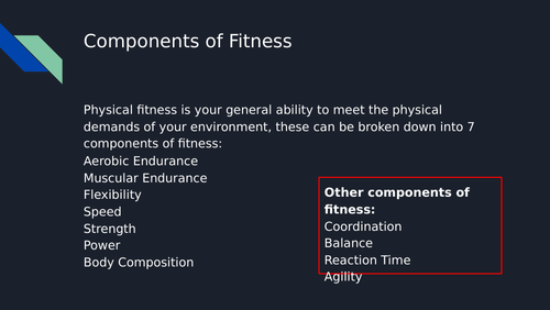 Components of Fitness | Teaching Resources