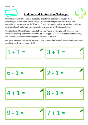 EYFS Addition and Subtraction Home Learning | Teaching Resources EYFS Addition and Subtraction Home Learning | Teaching Resources