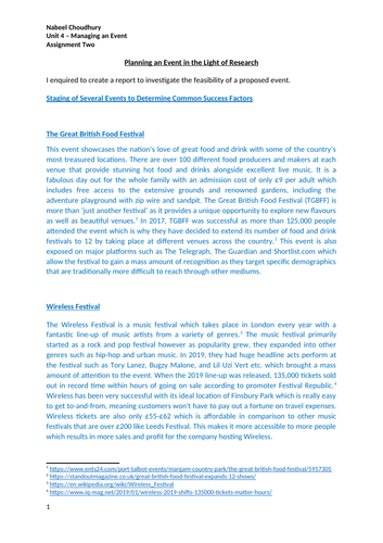 BTEC Business Level 3: Unit 4 - Managing an Event (Distinction ...