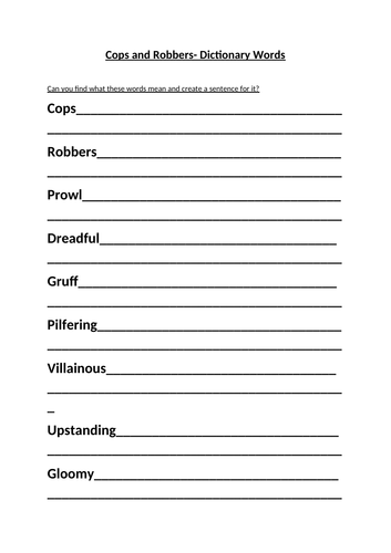 Cops and Robbers by Janet & Allan Ahlberg Whole Class Guided Reading ...