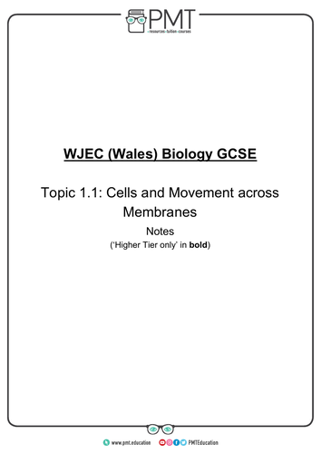 WJEC Wales GCSE Biology Notes | Teaching Resources WJEC Wales GCSE Biology Notes | Teaching Resources
