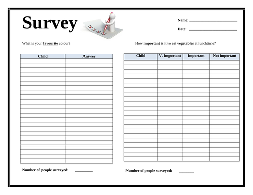 Survey Sheet | Teaching Resources Survey Sheet | Teaching Resources