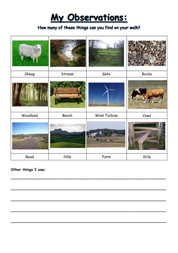 Geography Nature Walk KS1 EYFS SEN | Teaching Resources