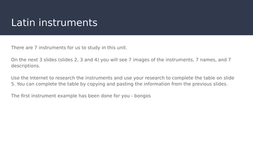 Latin Music Lesson 1 online (from home) | Teaching Resources