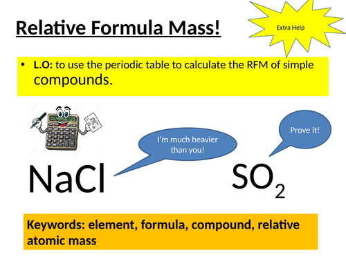 Edexcel calculating relative formula mass extra help | Teaching Resources