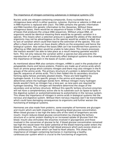New A-level biology specification essay: The importance of nitrogen ...