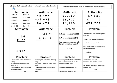 Primary Maths Resources: Maths Worksheets and Materials for Year 1-6 | Tes