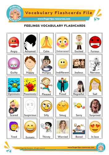 Feelings Vocabulary Chart