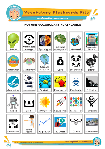 Future Vocabulary Flashcards | Teaching Resources
