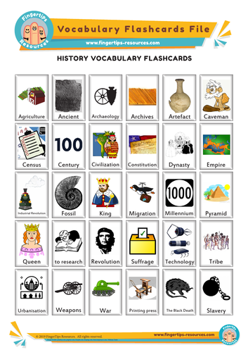 History Vocabulary Flashcards | Teaching Resources